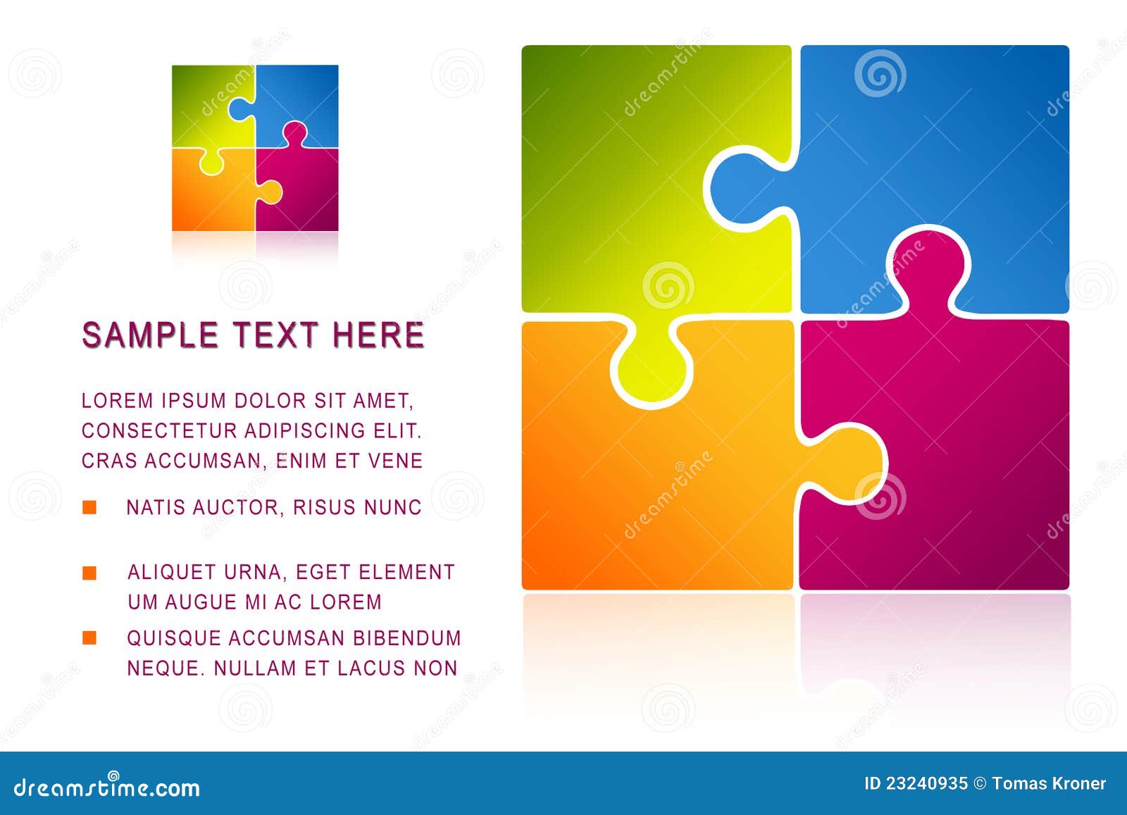 Puzzle Illustration with Text Stock Illustration - Illustration of ...