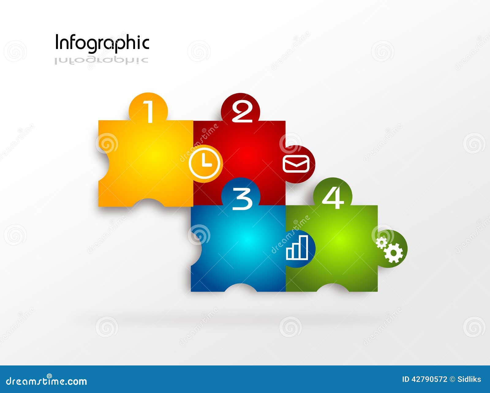 Puzzle Info Graphic Template Stock Illustration - Illustration of clear ...
