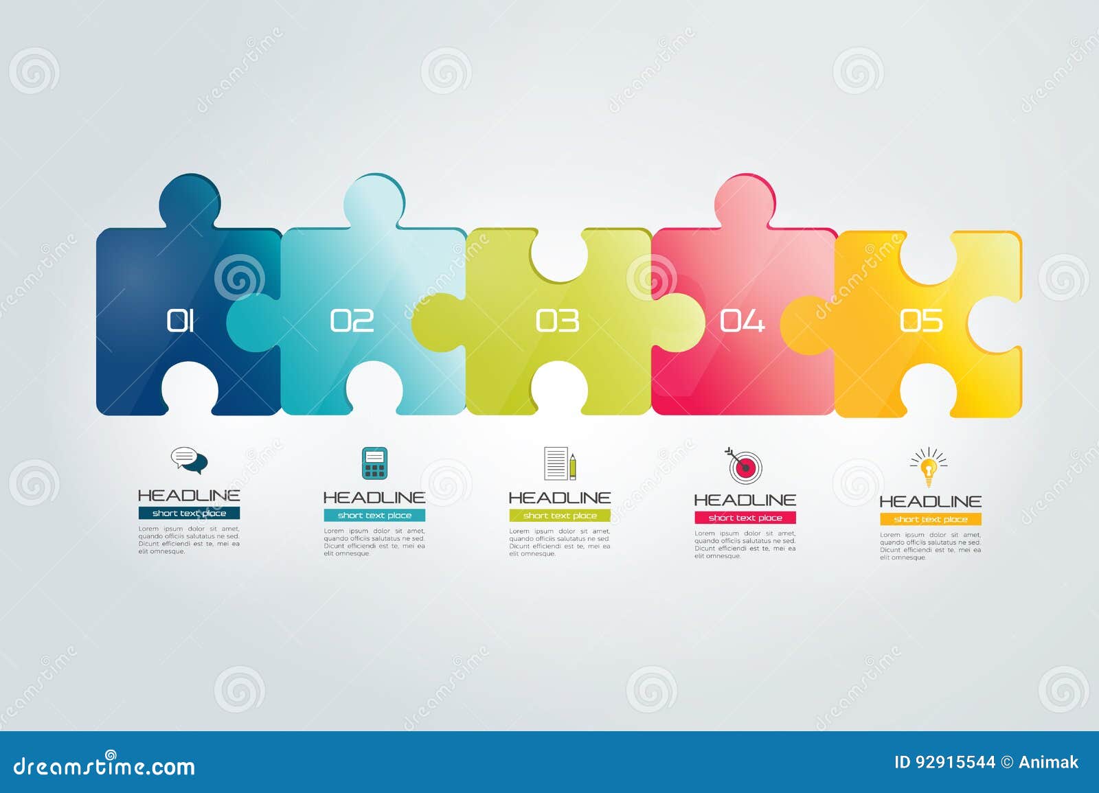 3 Steps Chart Layout For Sample Text&data. Design Clean Template ...