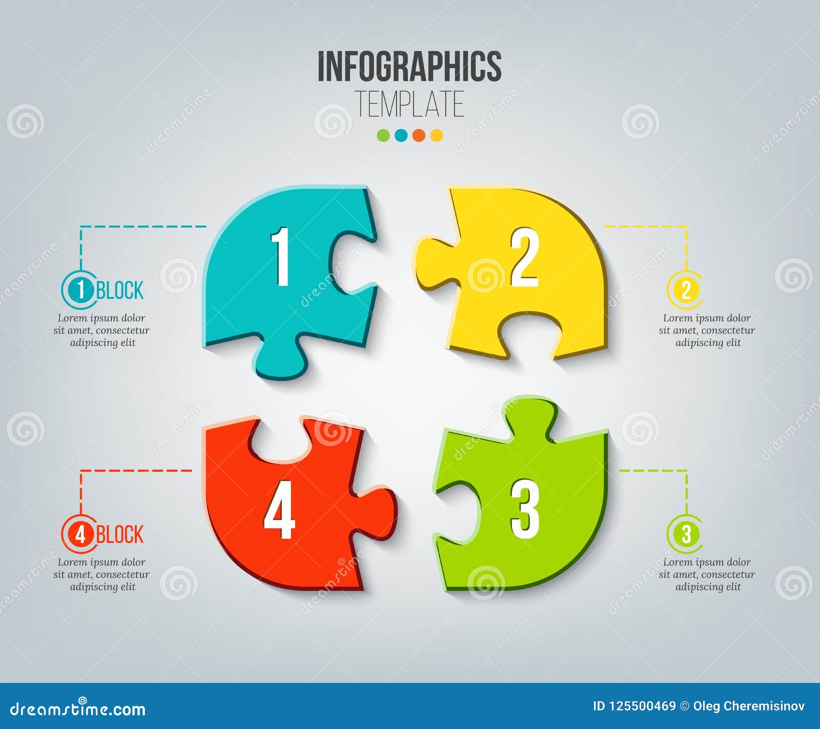 Puzzle Infographics Template. Vector Illustration for Your ...