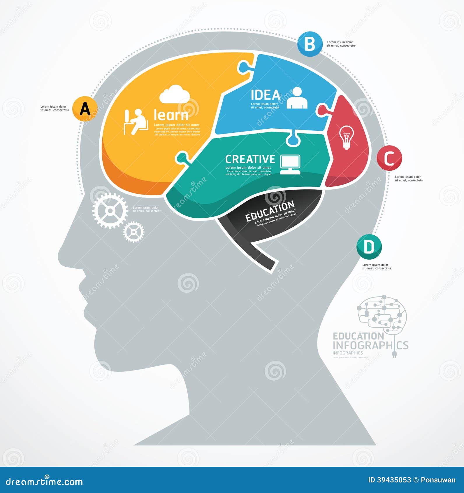 Puzzle Jigsaw Abstract Human Brain Infographic Template. Concept Stock ... Puzzle Jigsaw Abstract Human Brain Infographic Template. Concept Stock ...