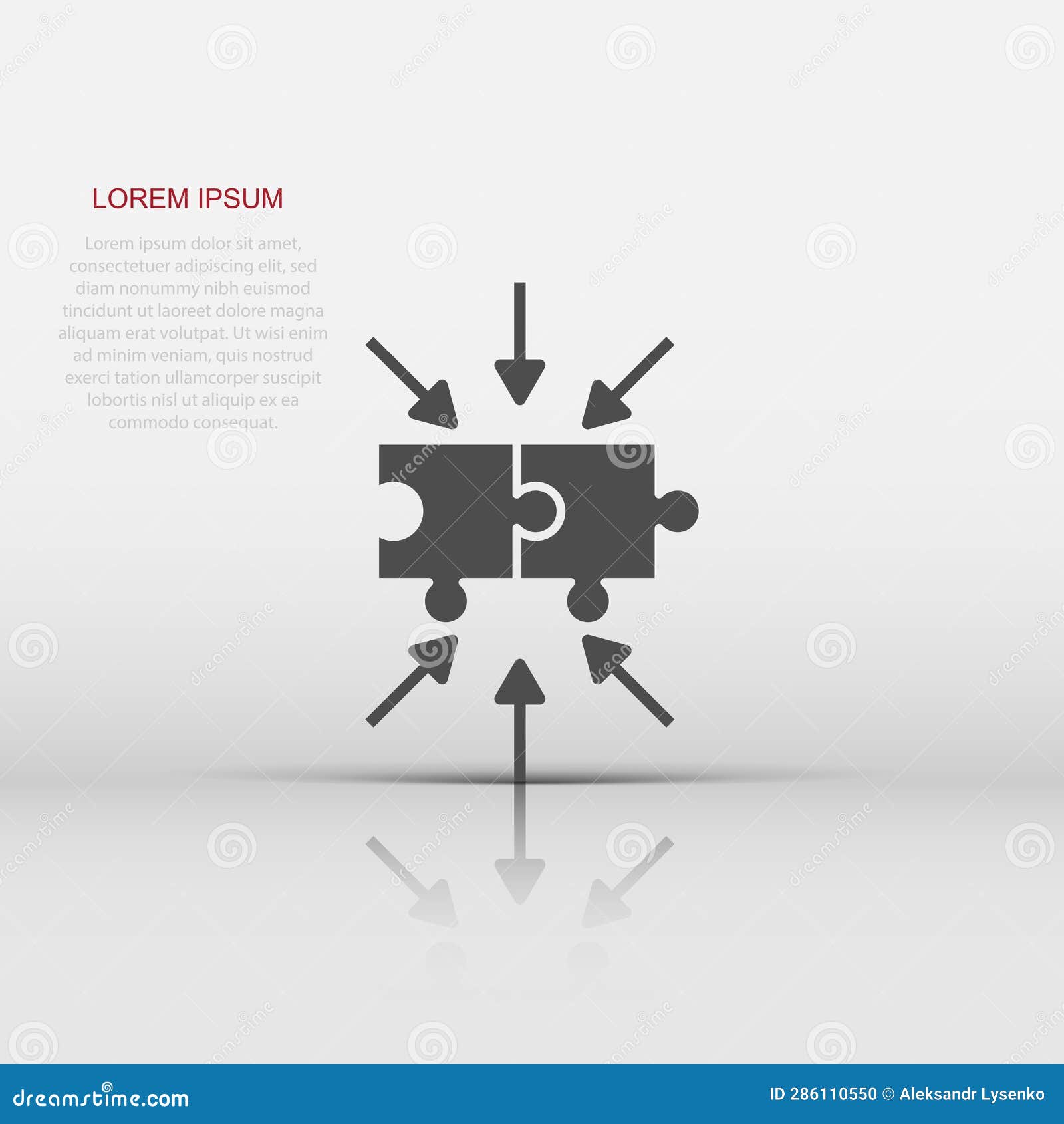Puzzle Jigsaw Icon in Flat Style. Solution Compatible Vector ...