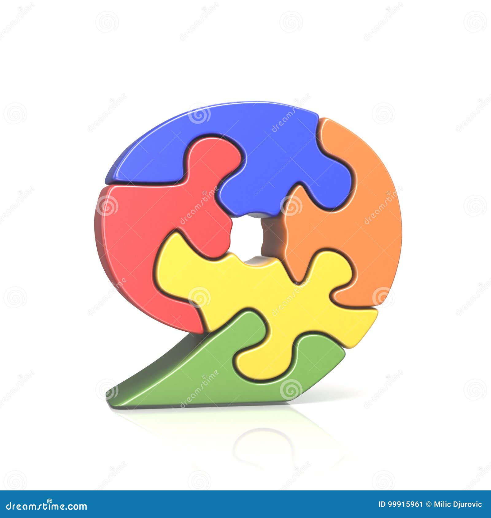 Puzzle Nine Pieces Infographic. Circle 9 Steps. Vector Illustration ...