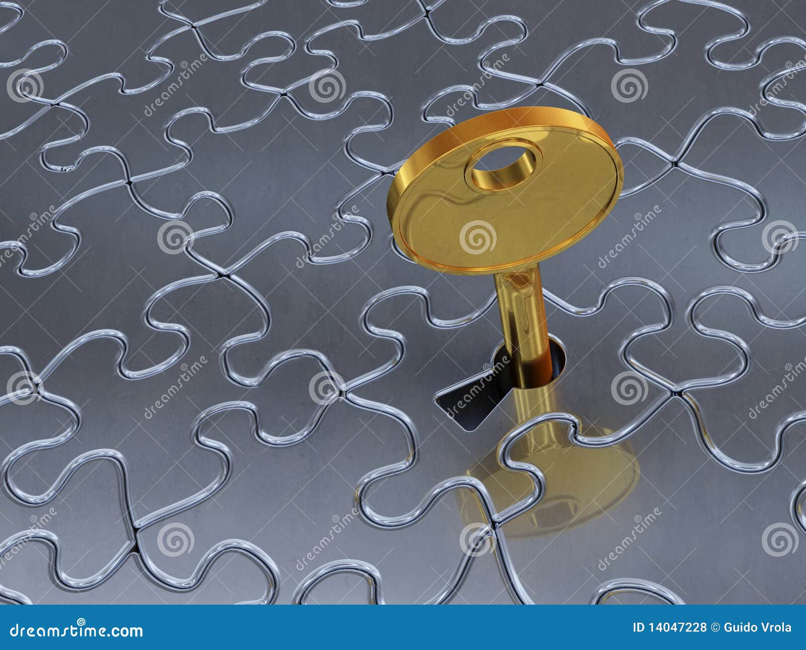 The puzzle key stock illustration. Illustration of teamwork - 14047228