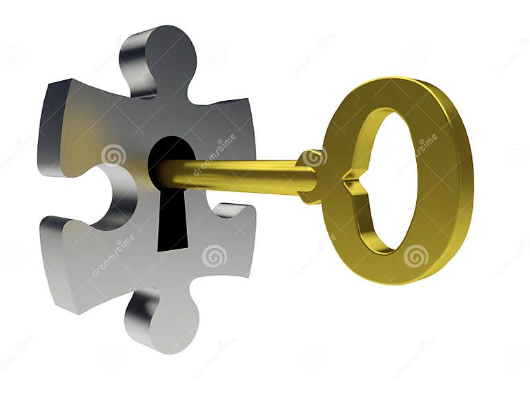 Puzzle and key stock illustration. Illustration of password - 23119368