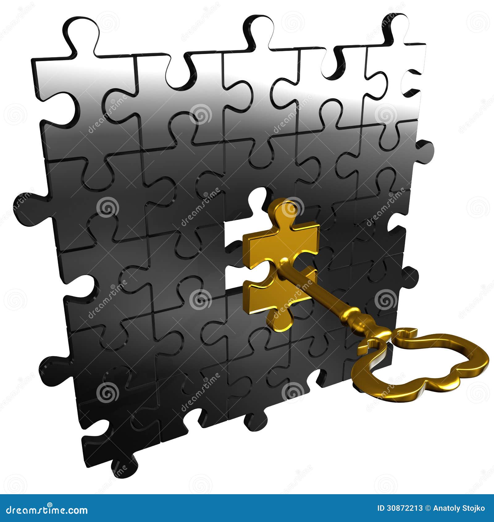 Puzzle key stock illustration. Illustration of credence - 30872213