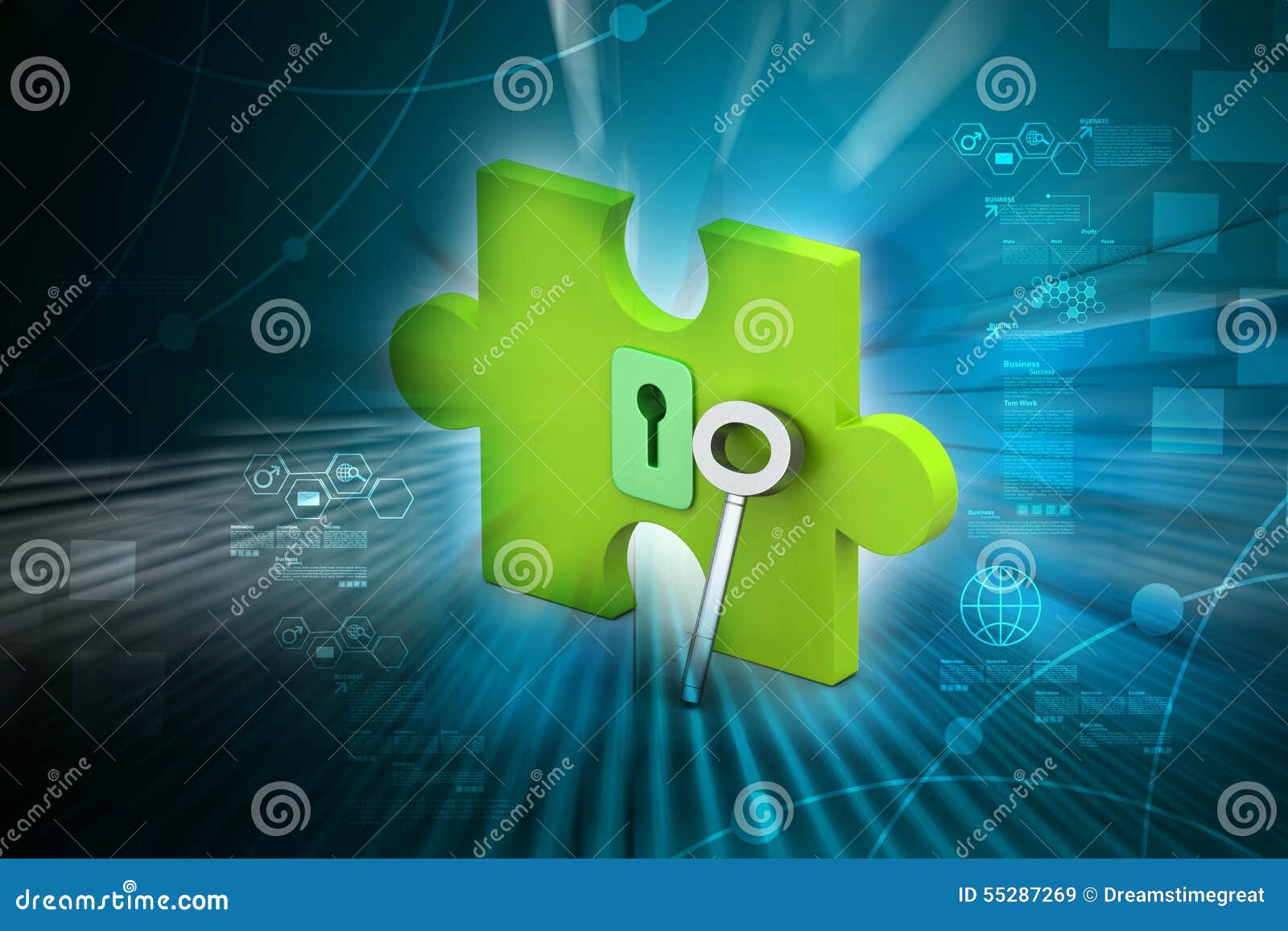 Puzzle with key stock image. Image of code, concept, door - 55287269