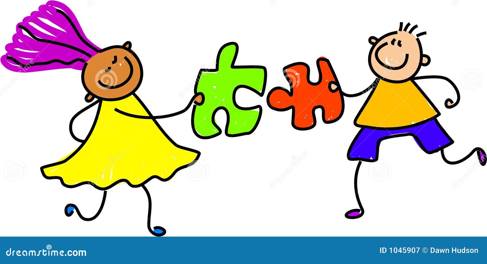 Puzzle kids stock vector. Illustration of clipart, toddlers - 1045907