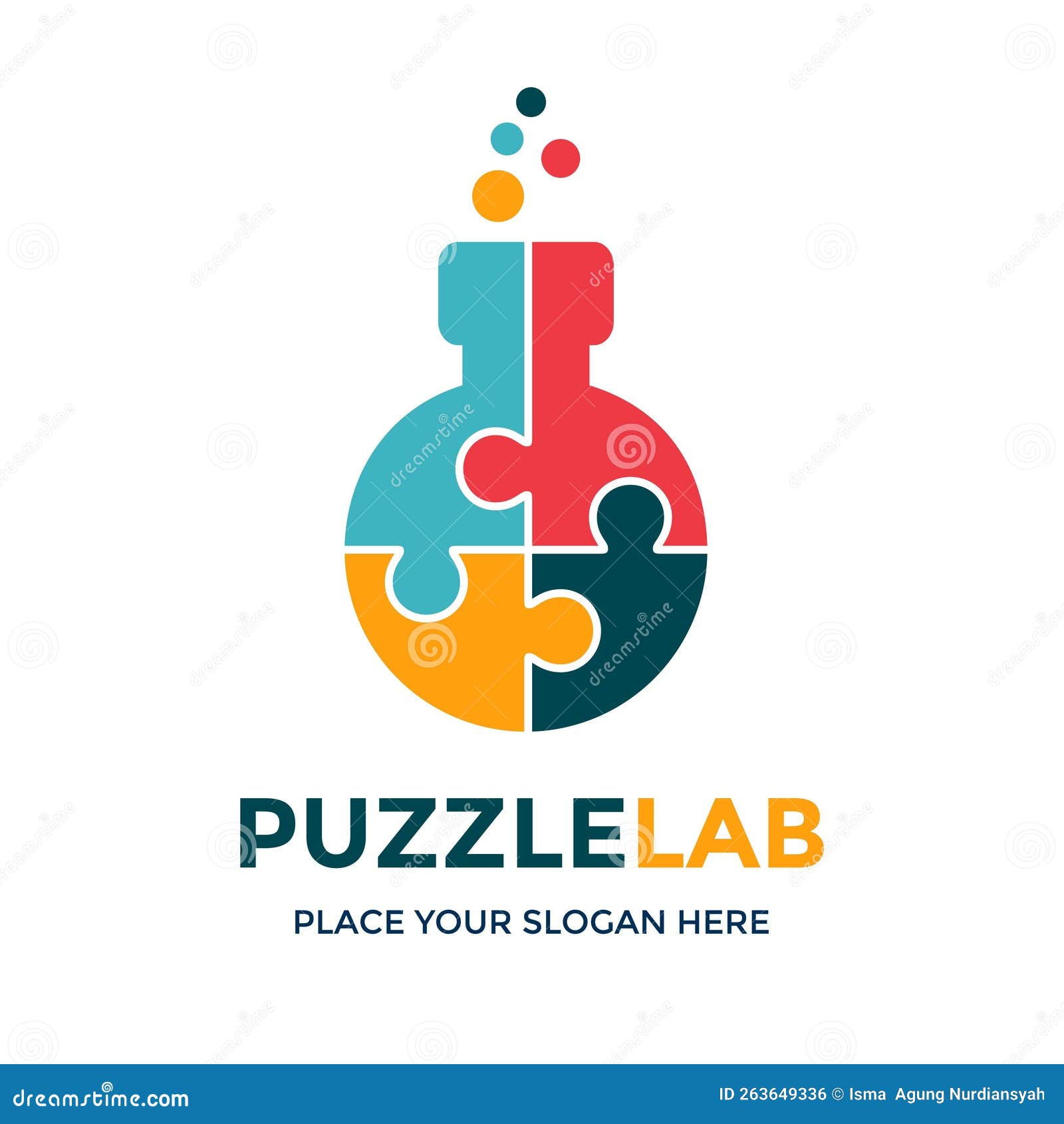 Puzzle Lab Logo Vector stock illustration. Illustration of concept ...