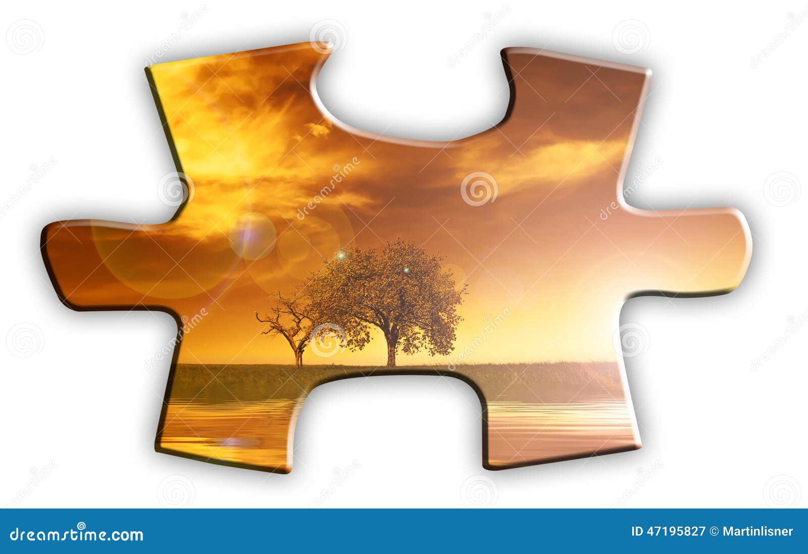 Puzzle with landscape stock image. Image of horizon, blue - 47195827