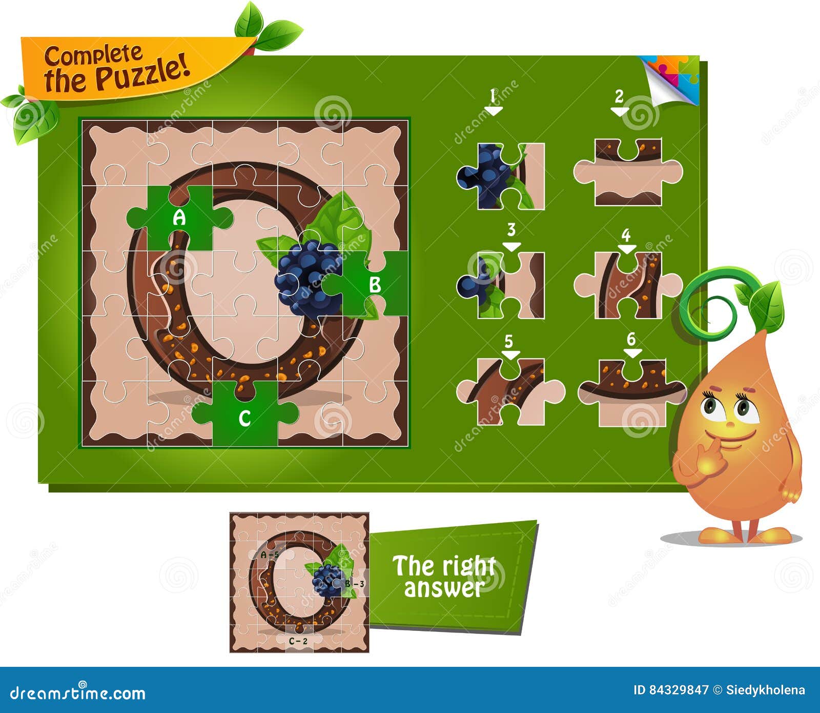 Puzzle Letters of the Alphabet O Stock Illustration - Illustration of ...