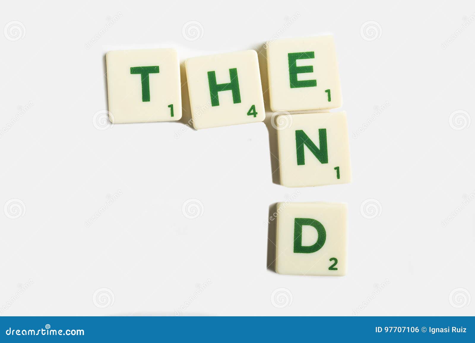 Puzzle Letters with the End Stock Photo - Image of shape, pursuit: 97707106