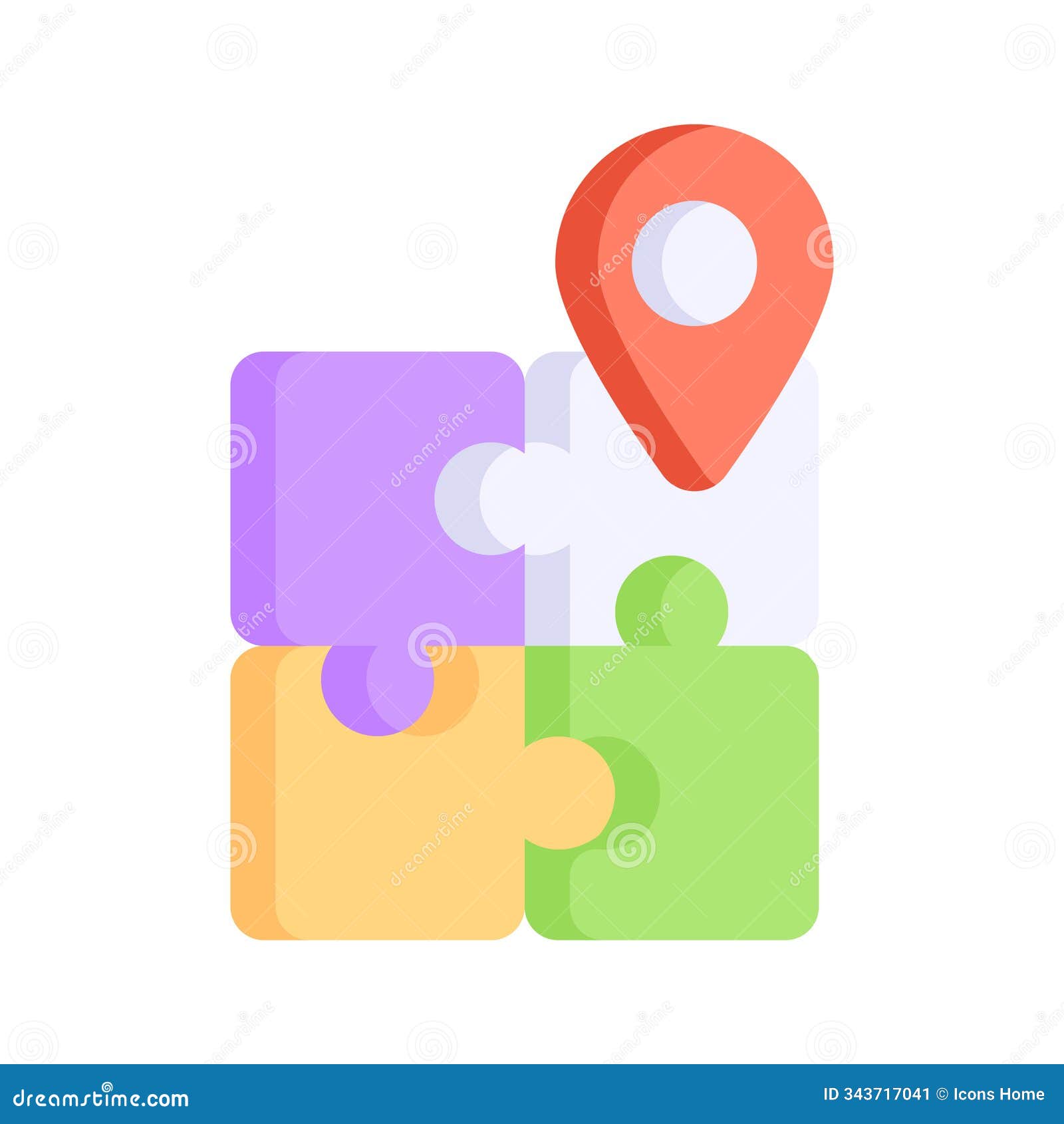 Puzzle With Location Pin, Symbolizing Coordination In Different ...