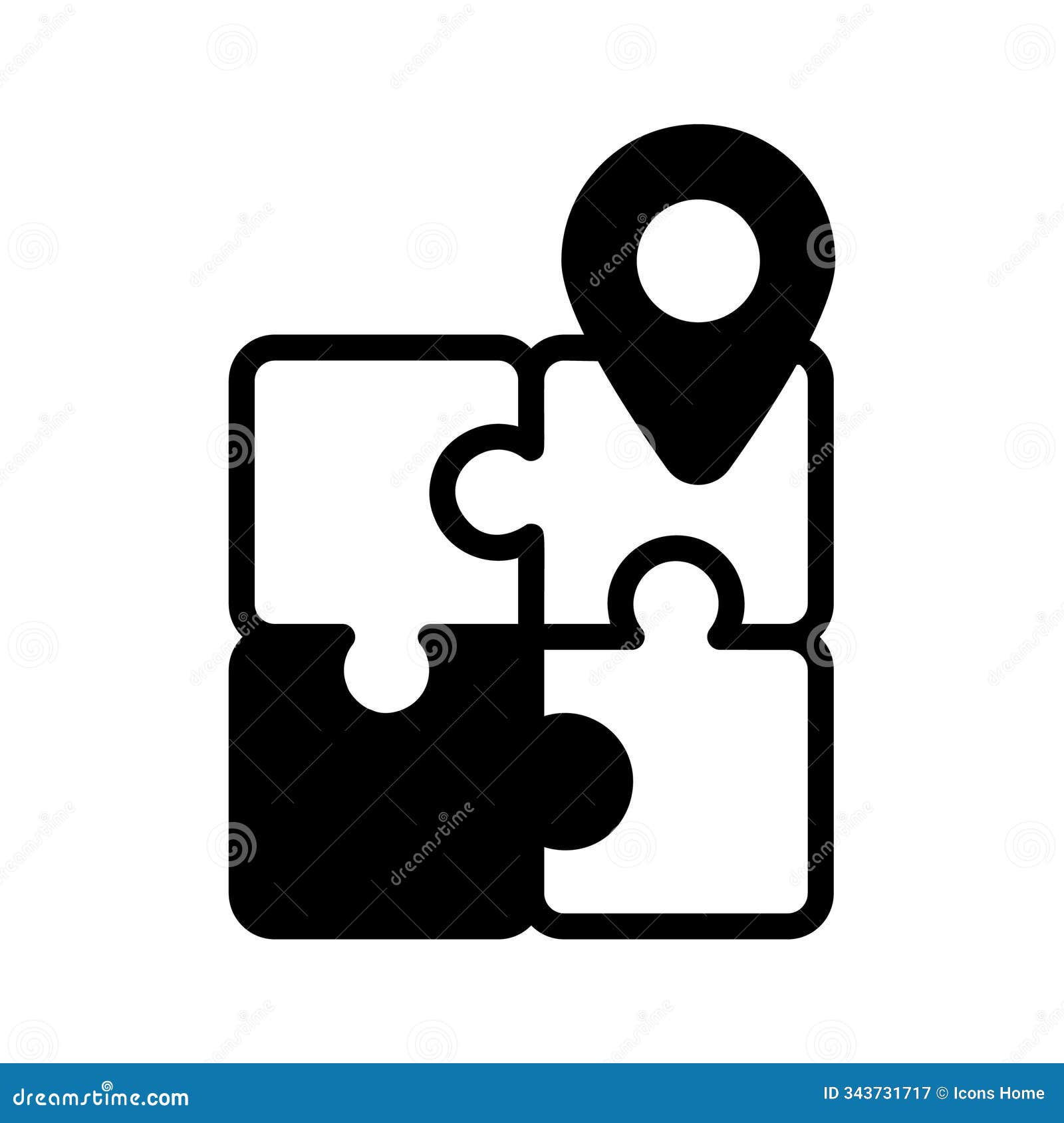 Puzzle With Location Pin, Symbolizing Coordination In Different ...