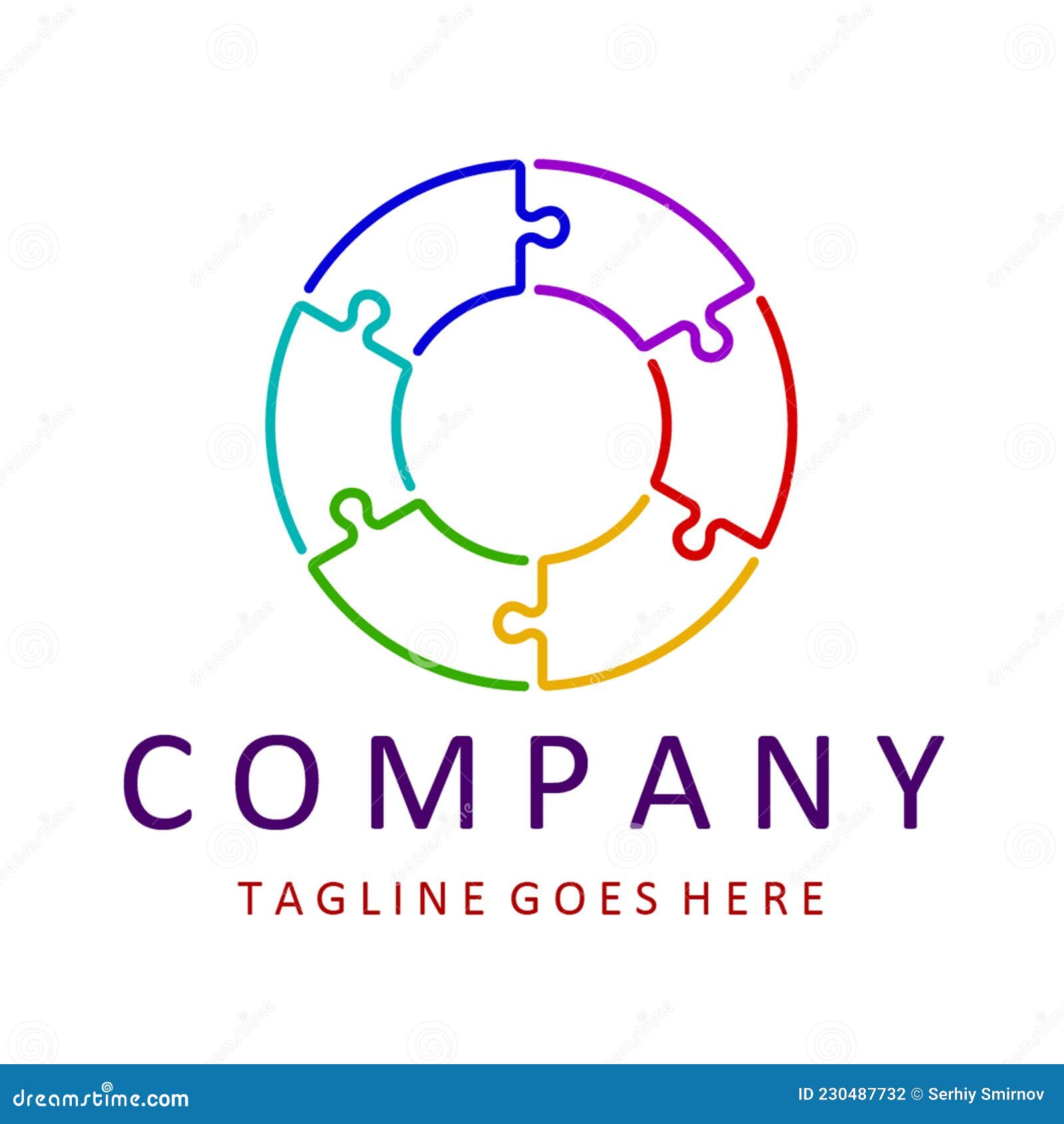 Puzzle Logo. Abstract Symbol Icon. EPS 10 Vector, Grouped for Easy ...