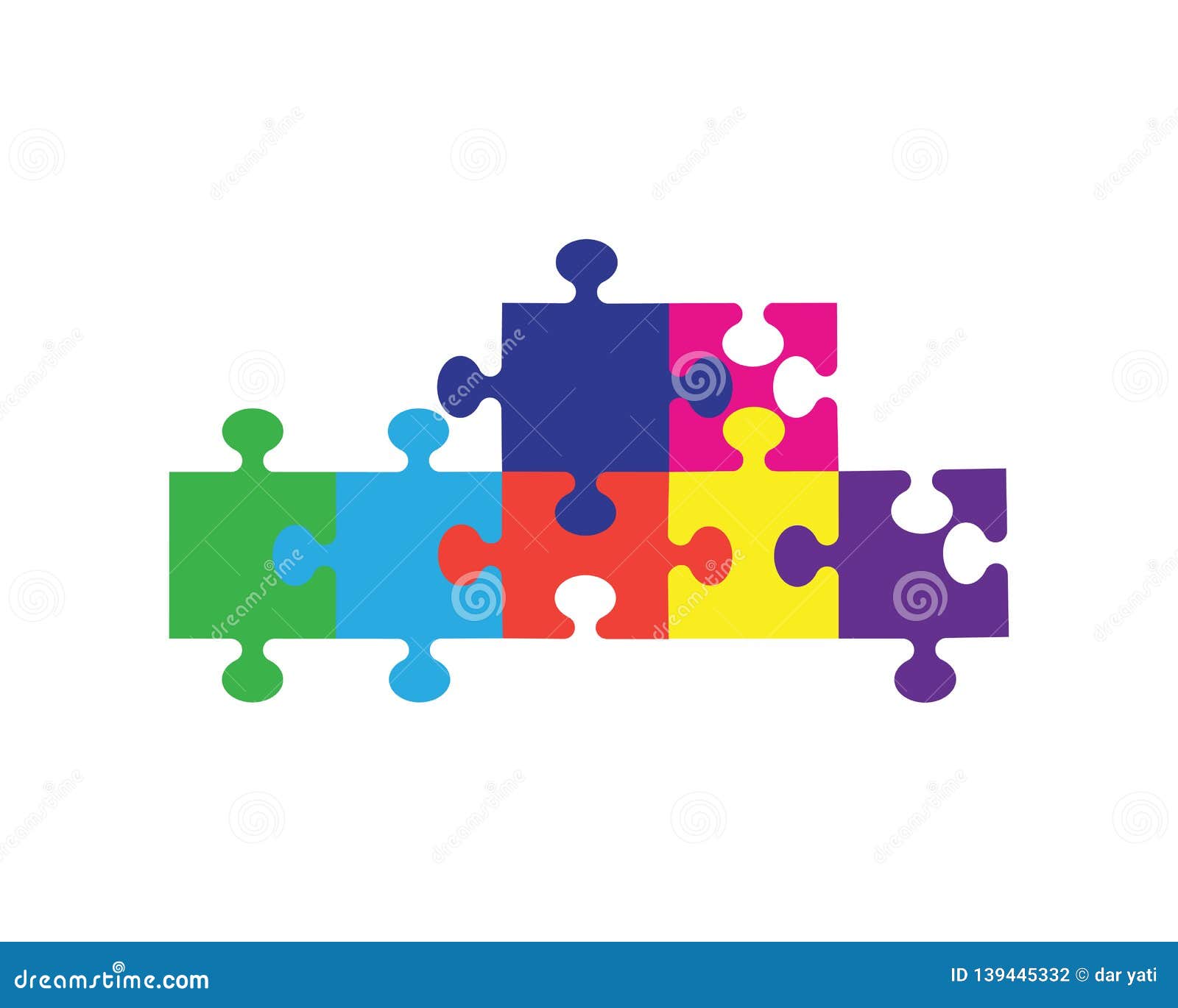 Puzzle logo vector icon stock vector. Illustration of neural - 139445332