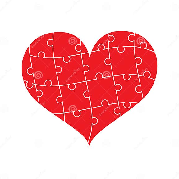 Puzzle love stock vector. Illustration of romantic, activity - 85849571