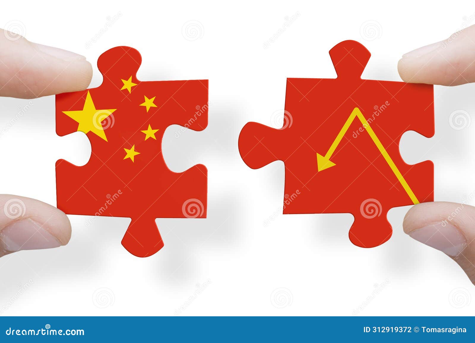 Puzzle Made from Flag of China Stock Photo - Image of economic ...