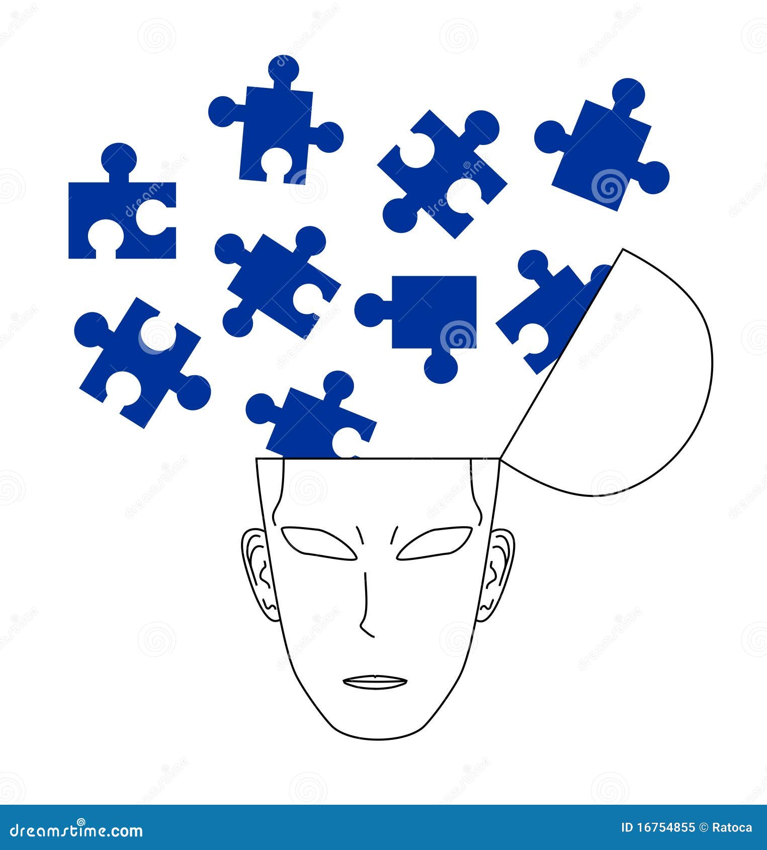 Puzzle man stock vector. Illustration of human, difficulty - 16754855