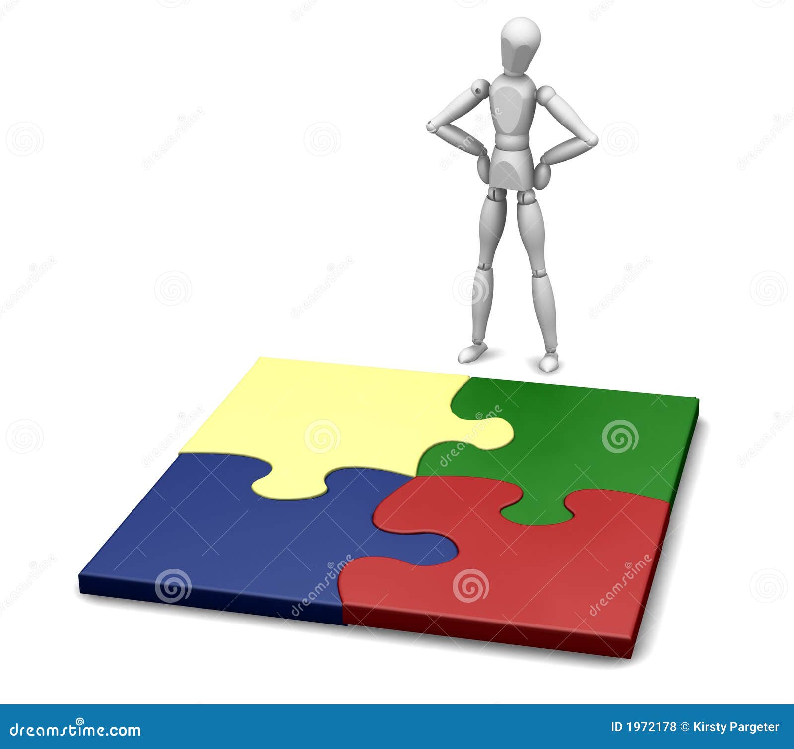 Puzzle man stock illustration. Illustration of render - 1972178