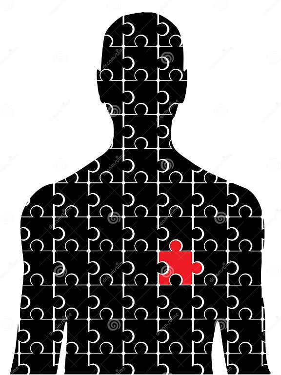 Puzzle man stock vector. Illustration of stress, puzzle - 20978525