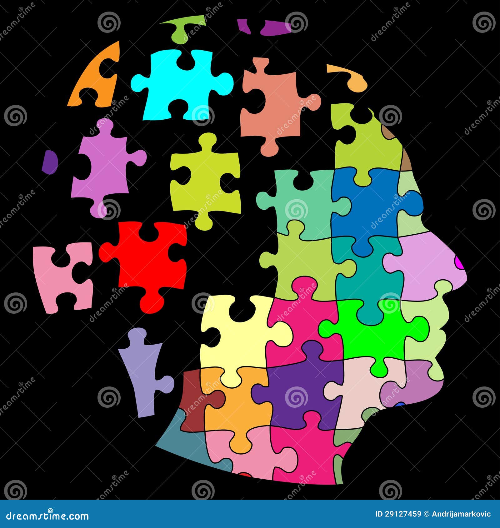 Puzzle man stock vector. Illustration of finishing, design - 29127459