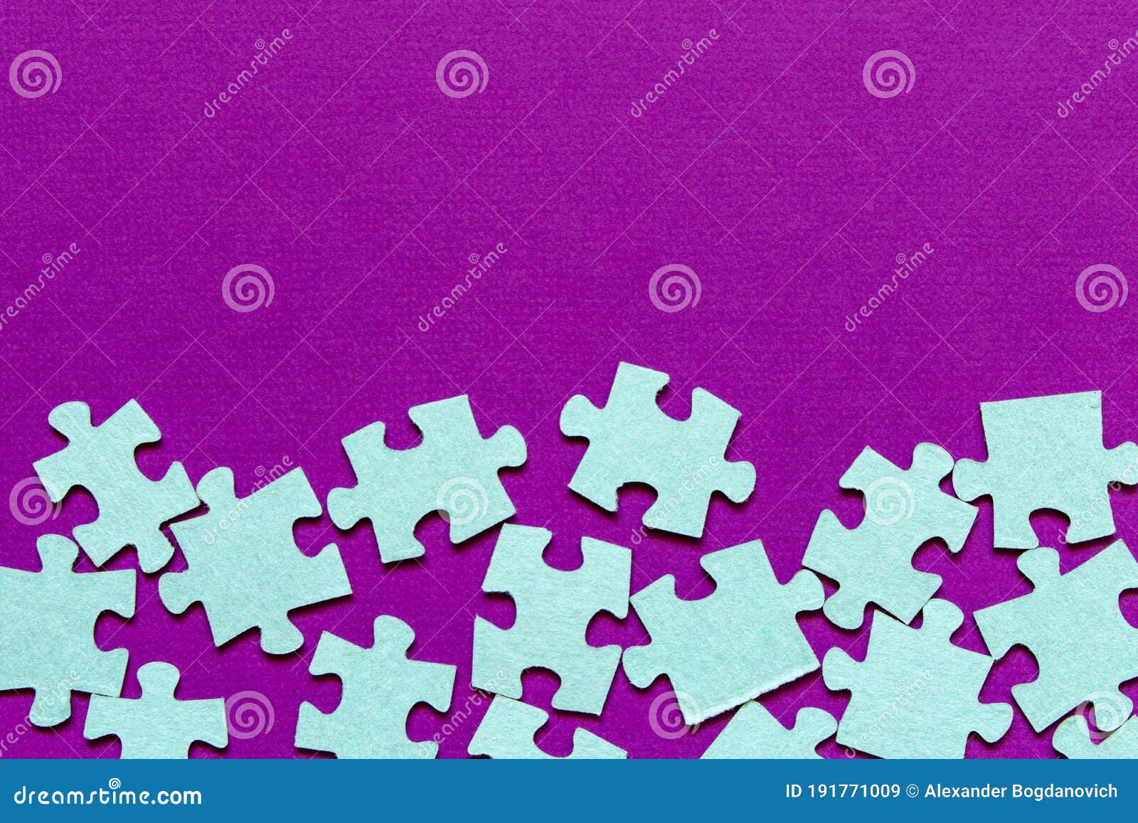 Puzzle. Many Puzzle Pieces on a Purple Background Stock Image - Image ...