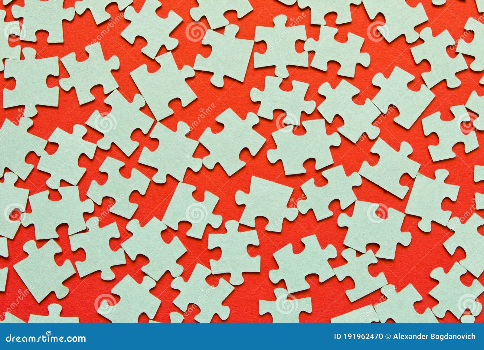 Puzzle. Many Puzzle Pieces on a Red Background Stock Photo - Image of ...