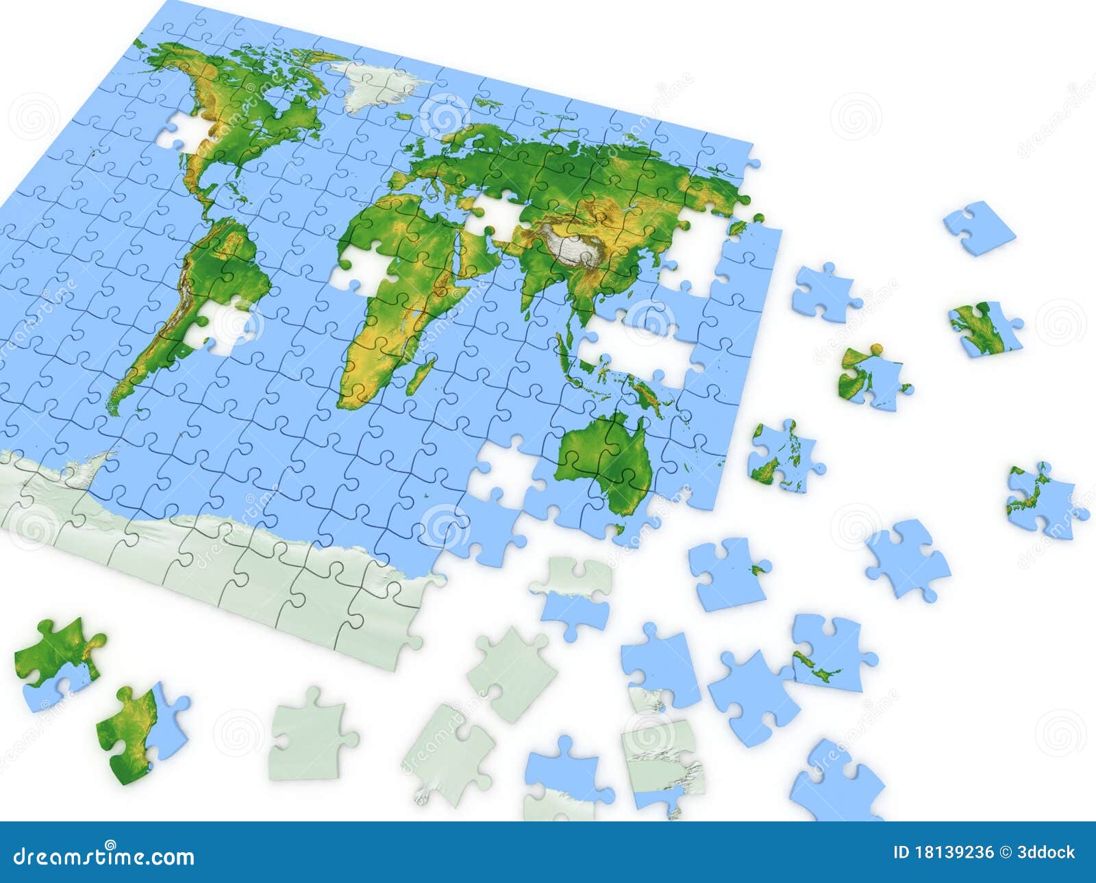 Puzzle map stock illustration. Illustration of planet - 18139236