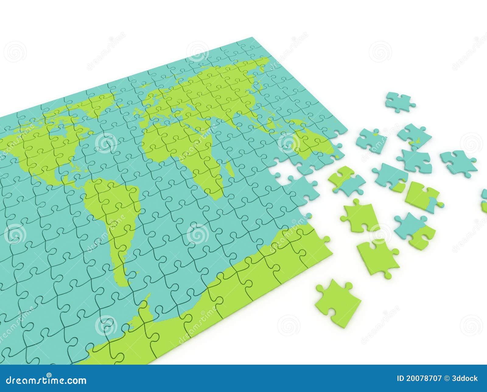 Puzzle map stock illustration. Illustration of drop, blank - 20078707