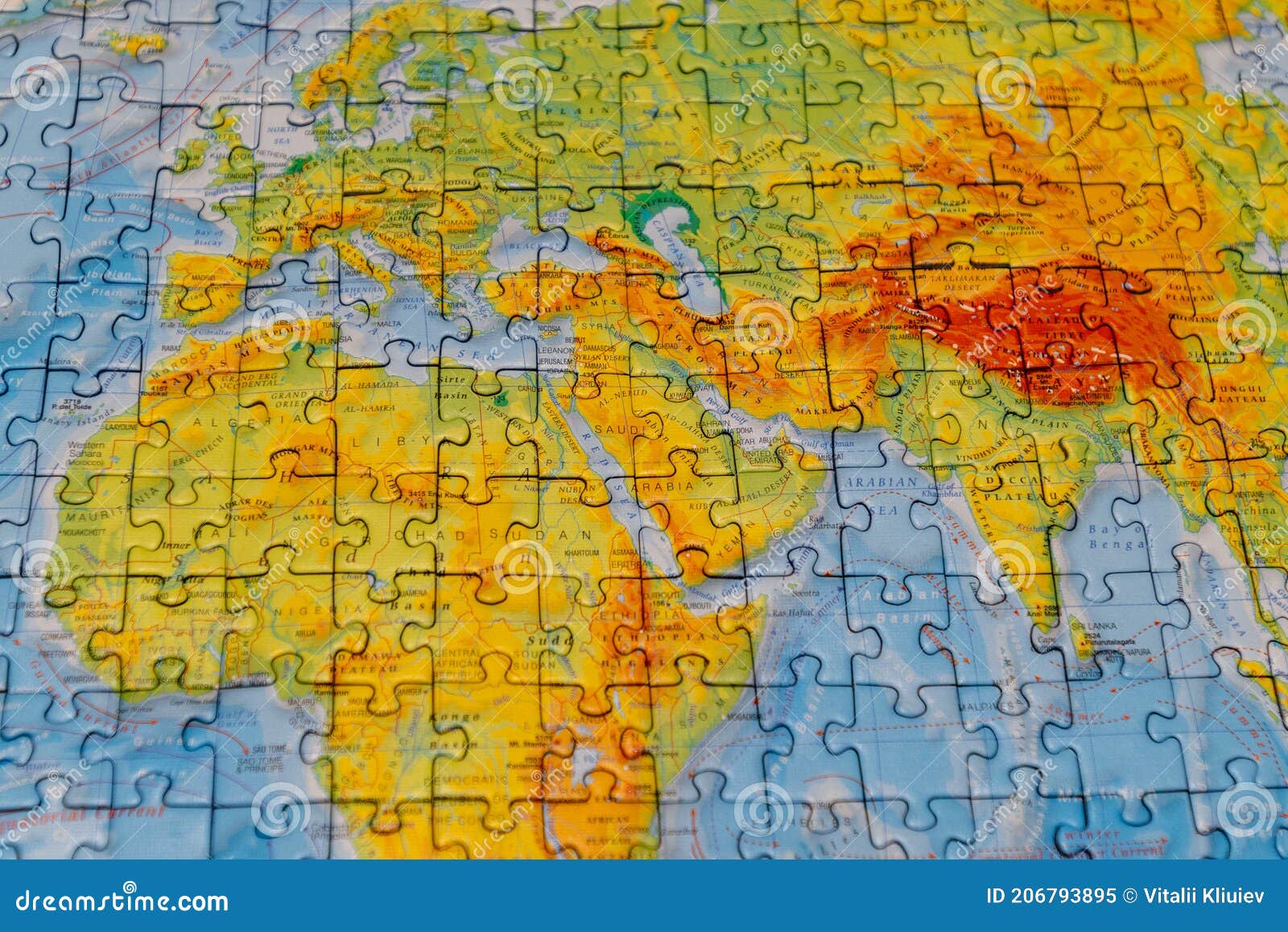 Puzzle of Map of the Africa Stock Image - Image of encyclopedia, atlas ...