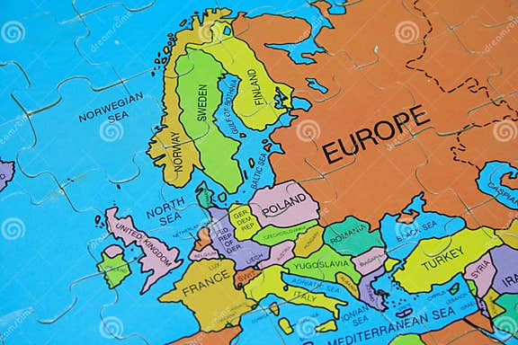 Puzzle Map (Europe) stock photo. Image of nations, country - 5337834