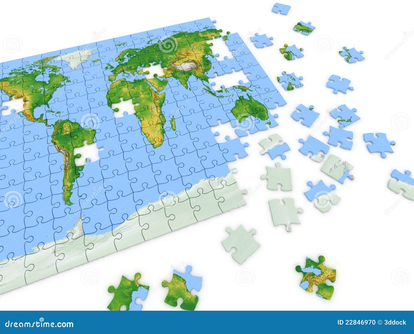 Puzzle World Map Green Stock Illustrations – 414 Puzzle World Map Green ...