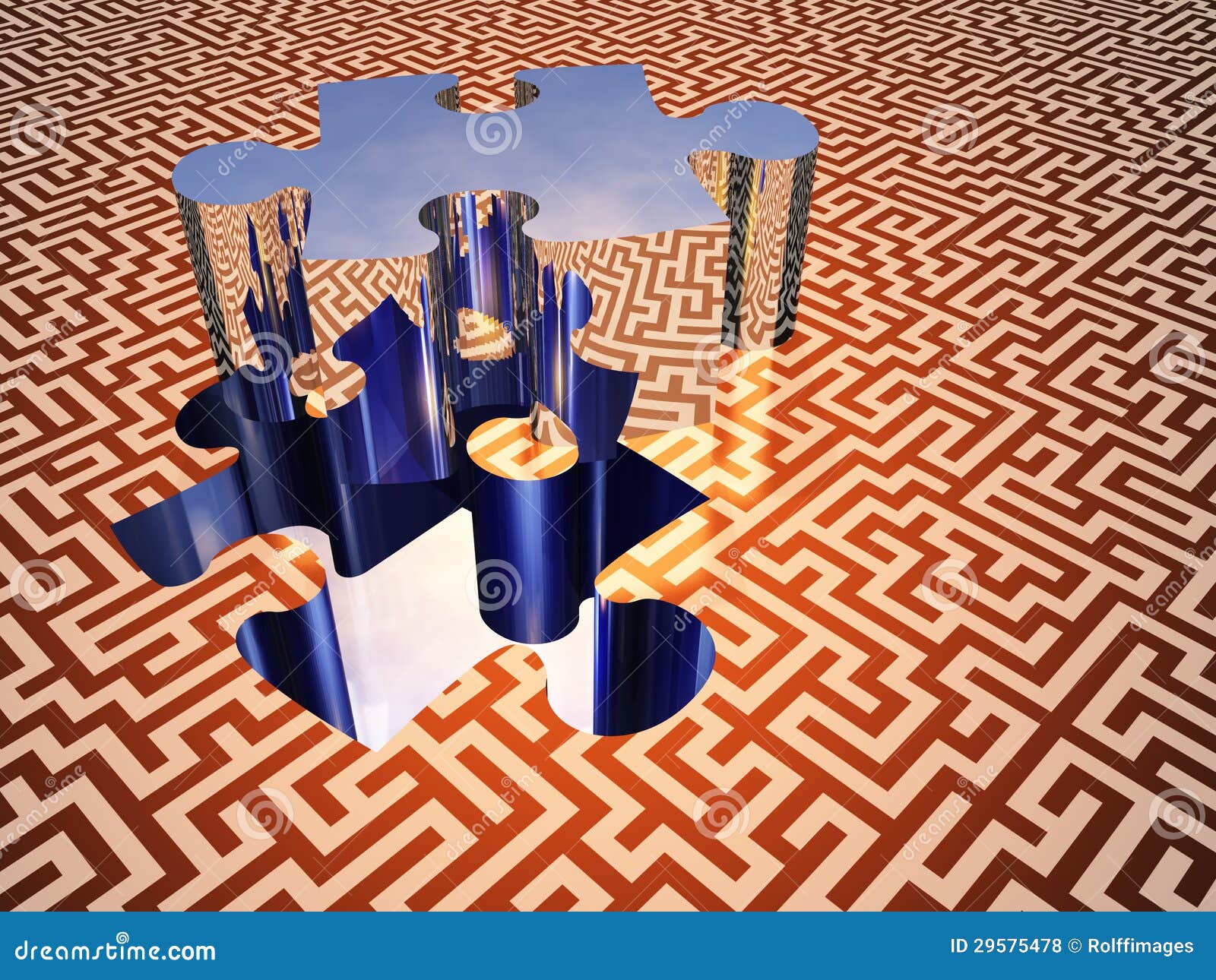 Puzzle maze stock illustration. Illustration of colorful - 29575478