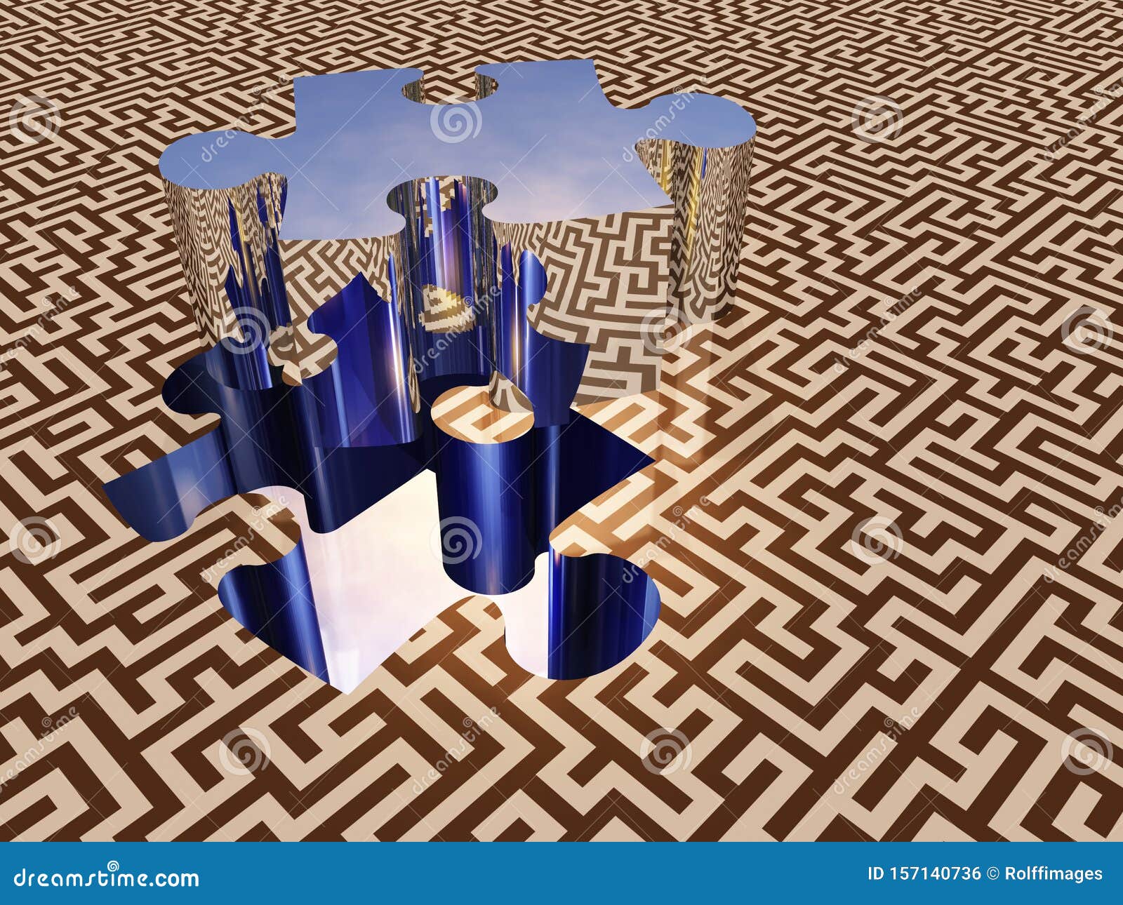 Puzzle maze stock illustration. Illustration of game - 157140736