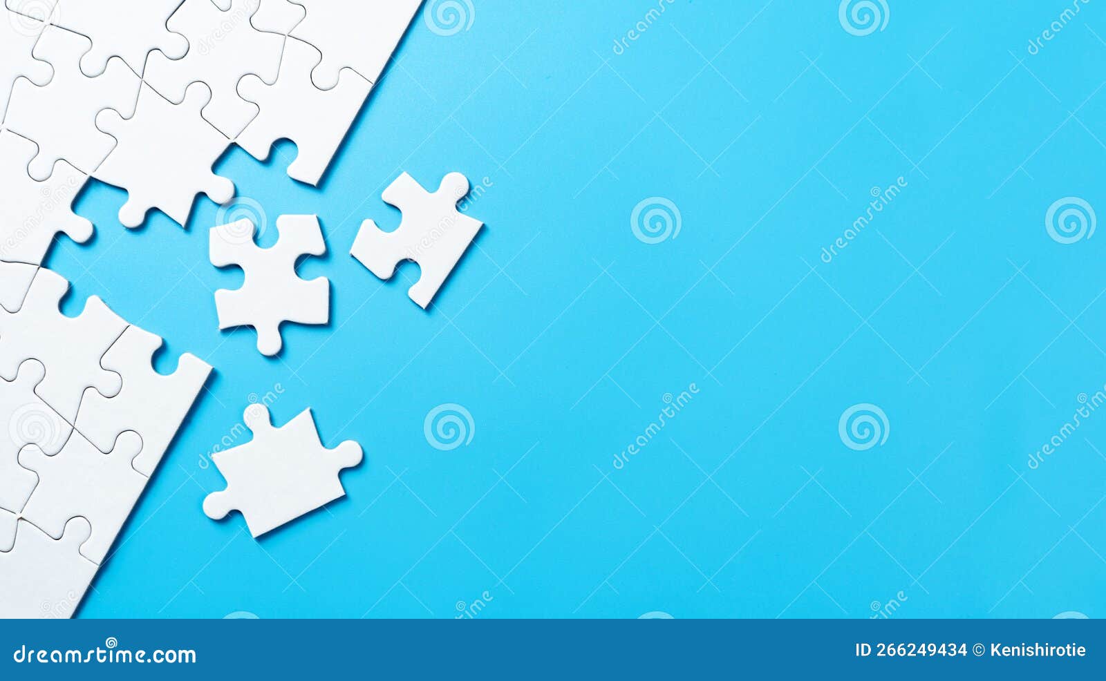 Puzzle with missing pieces stock photo. Image of piece - 266249434