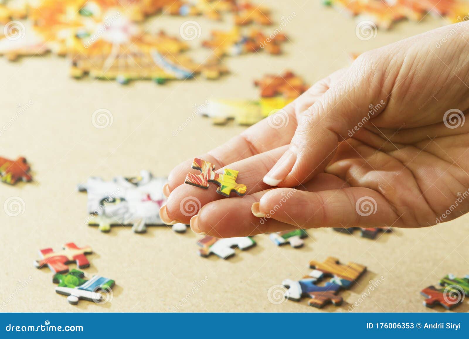 Puzzle or Mosaic Puzzle Game. Stock Image - Image of thinking, creative ...