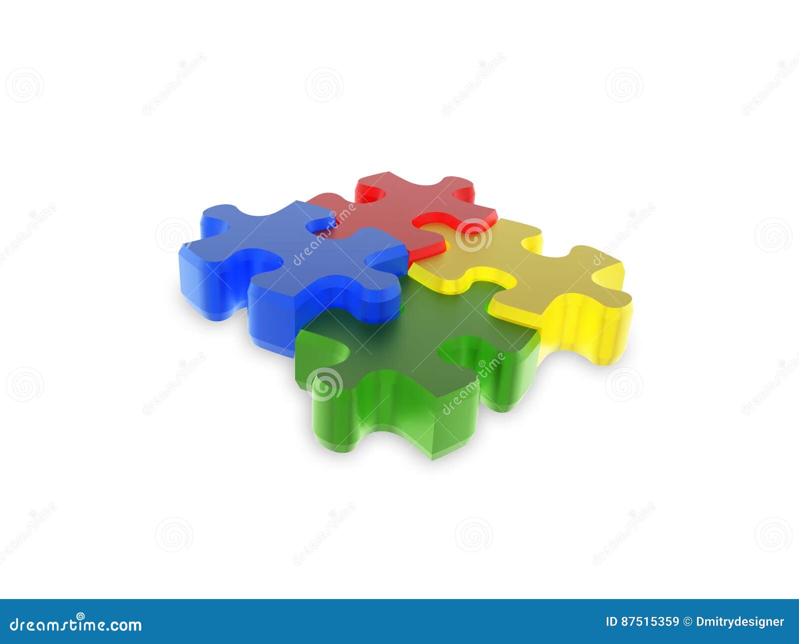 Puzzle Multicolore D'isolement Sur Le Fond Blanc Illustration Stock ...