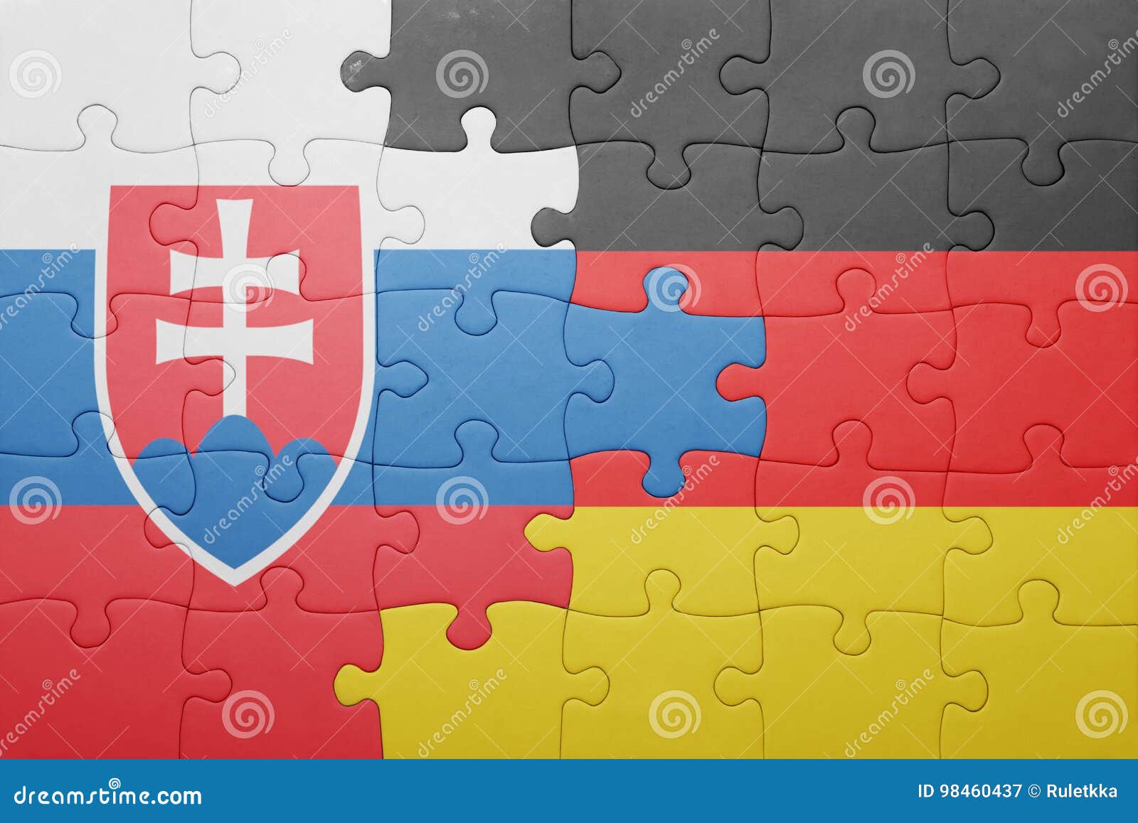 Puzzle with the National Flag of Slovakia and Germany Stock Image ...