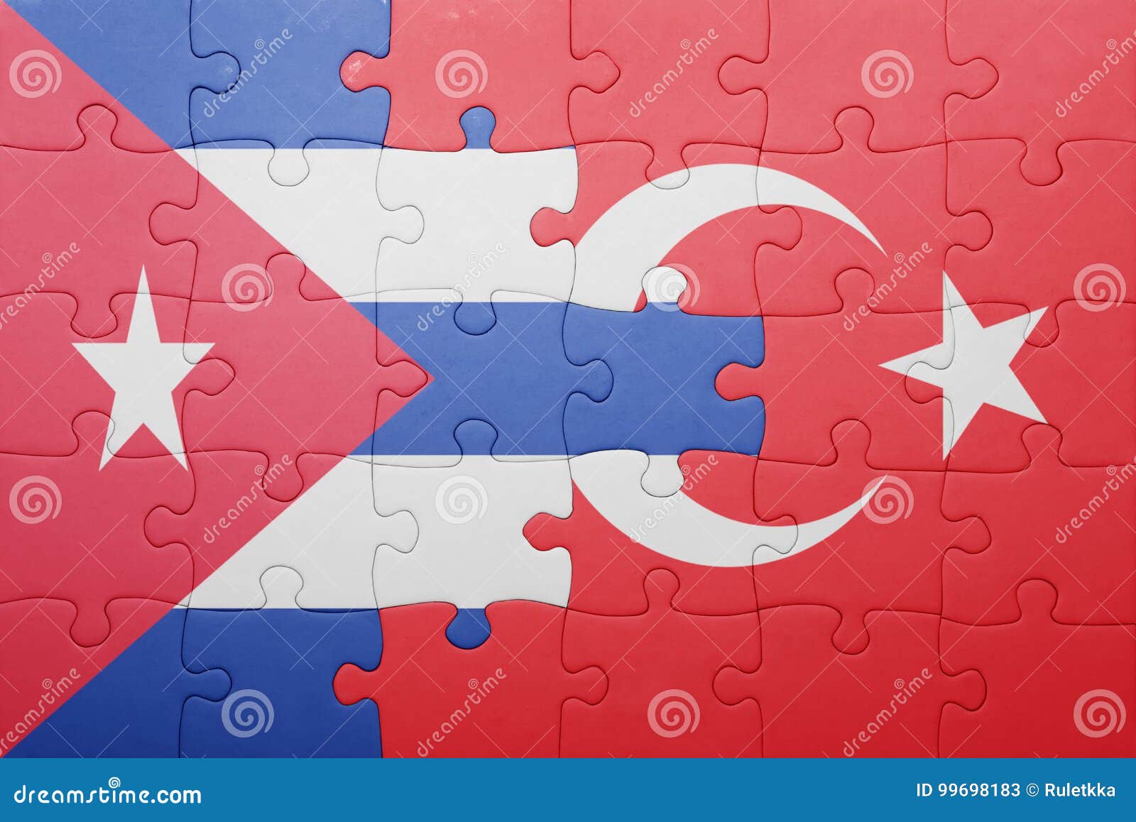 Puzzle with the National Flag of Turkey and Cuba Stock Image - Image of ...