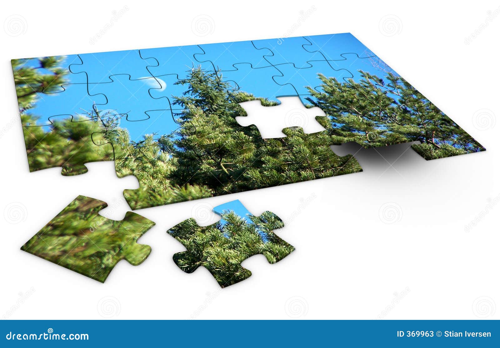 Puzzle Nature stock illustration. Illustration of dsmax - 369963