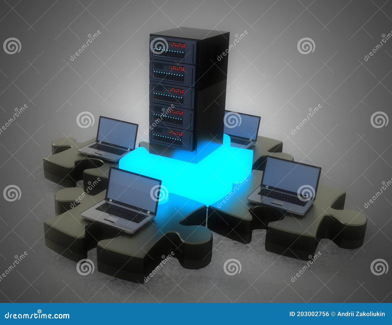 Puzzle Network Concept . Illustration Stock Illustration - Illustration ...