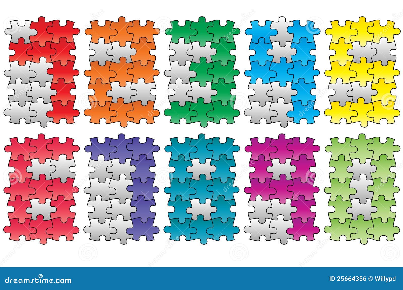 Puzzle numbers stock vector. Illustration of five, puzzle - 25664356