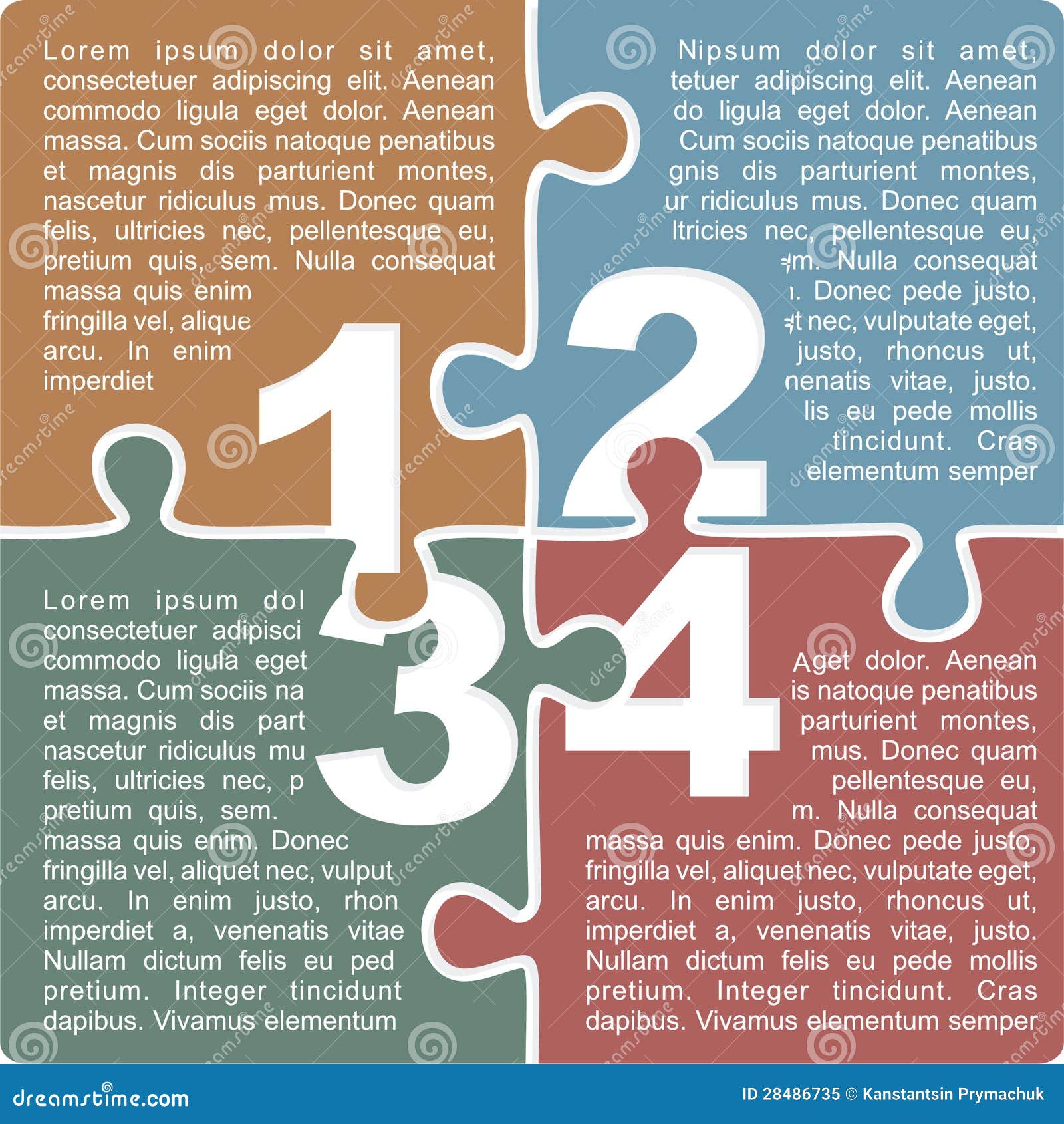 Puzzle with numbers stock vector. Illustration of idea - 28486735