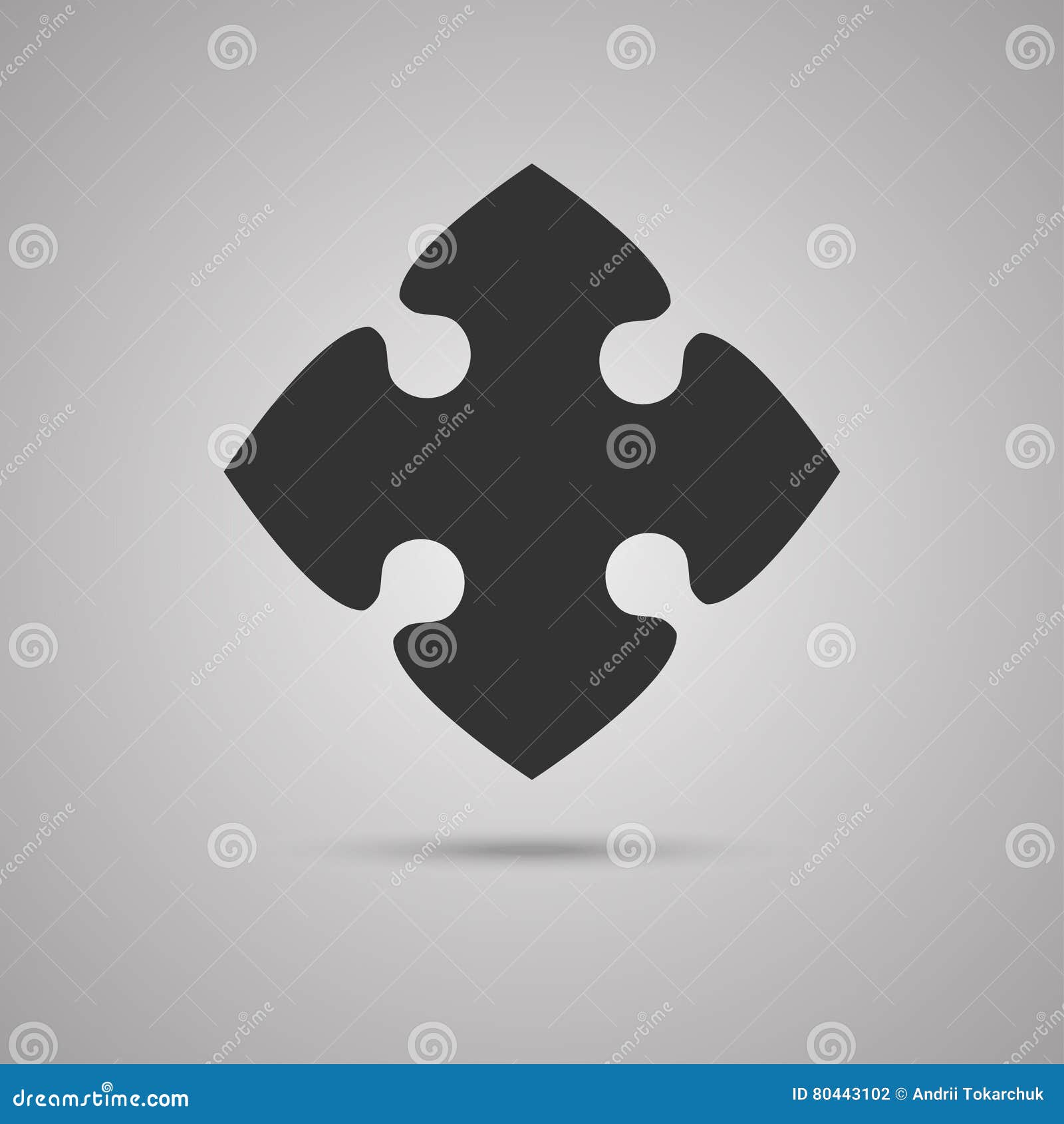 The Grey Piece Puzzle Banner 12 Steps Background. Vector Illustration ...