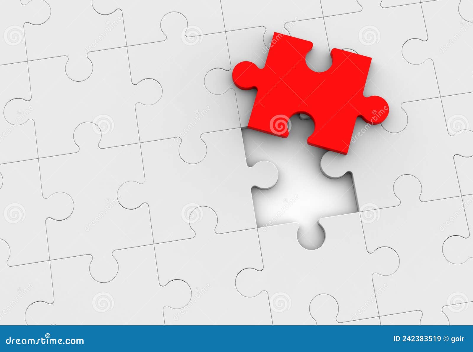 Puzzle with One Piece Out of Context Stock Illustration - Illustration ...