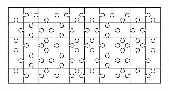 Jigsaw, Puzzle Outline, Jigsaw Game Template, Puzzle Blank Stock ...