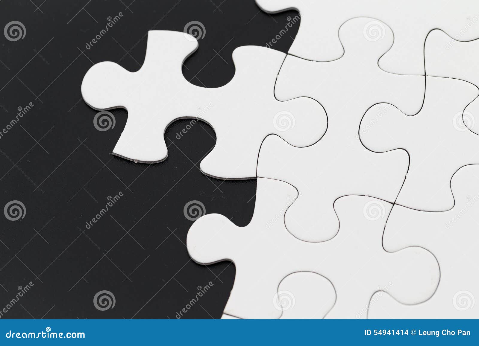 Puzzle Over Black Background Stock Photo - Image of symbolic ...