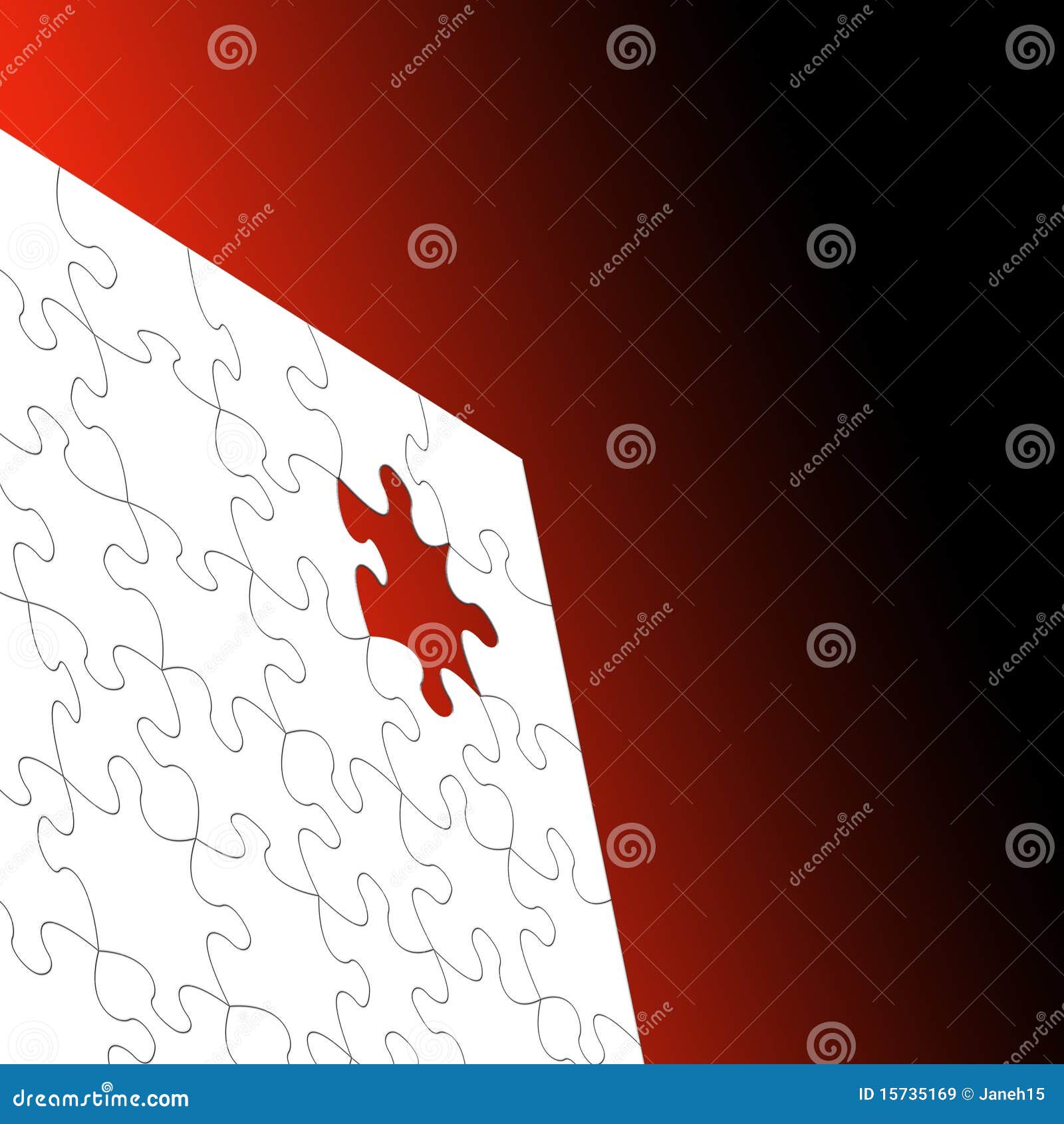 Puzzle over red stock illustration. Illustration of connection - 15735169