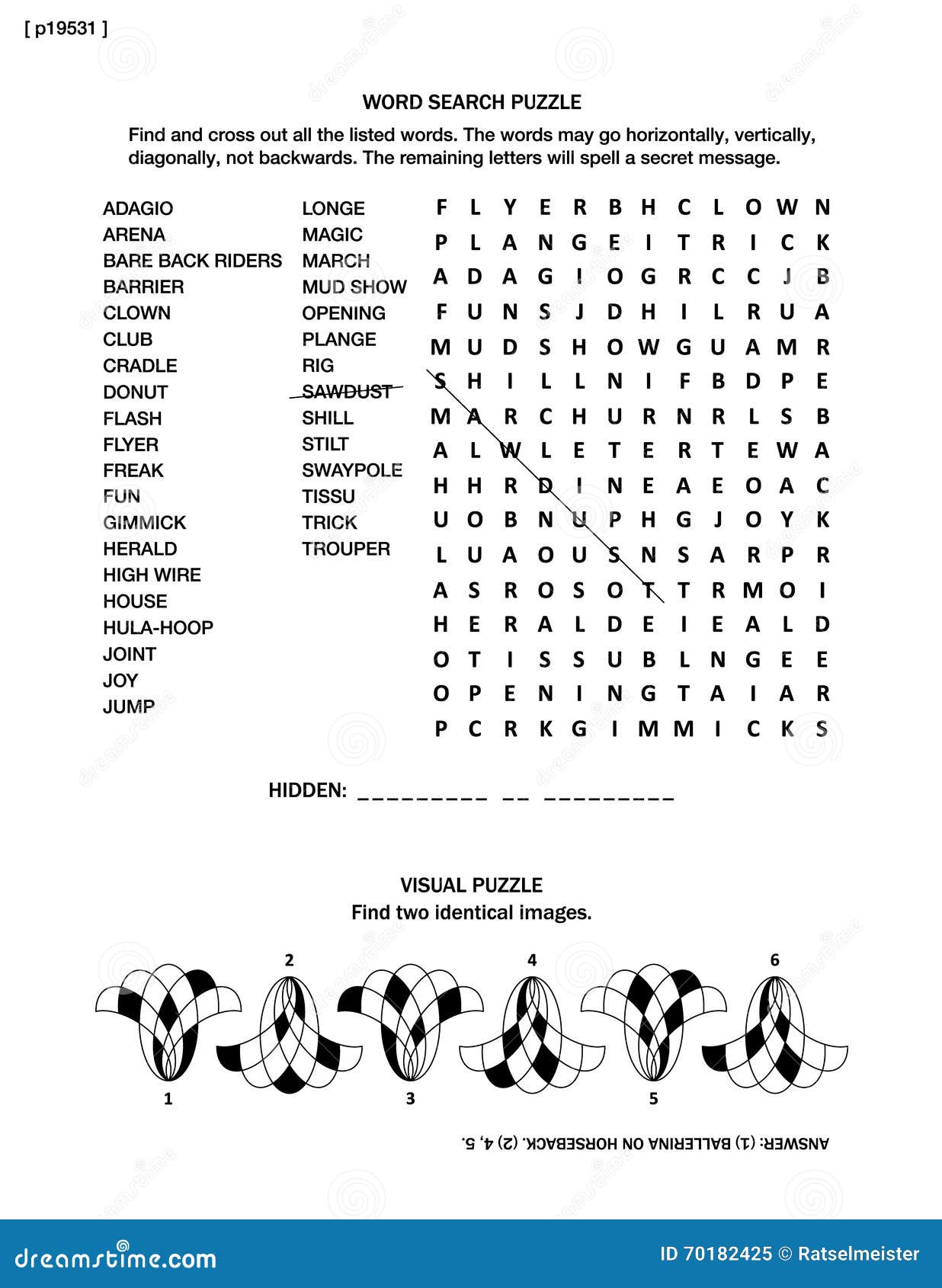 Puzzle Page with Two Brain Games Stock Vector - Illustration of ...